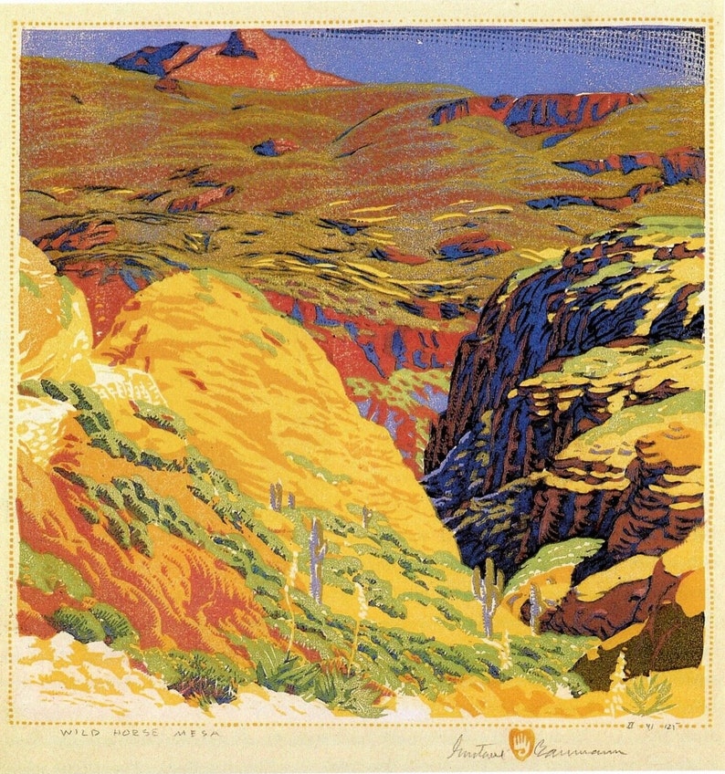 Wild Horse Mesa by Gustave Baumann Quality Print Frame Me - Etsy