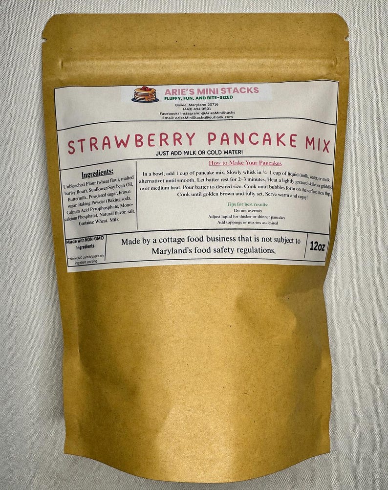 Arie's Mini Stacks Pancake Mix, Buttermilk, Strawberry, Original or ...