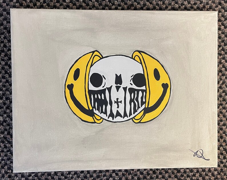 Skeleton Inside the Smiley Face - Etsy