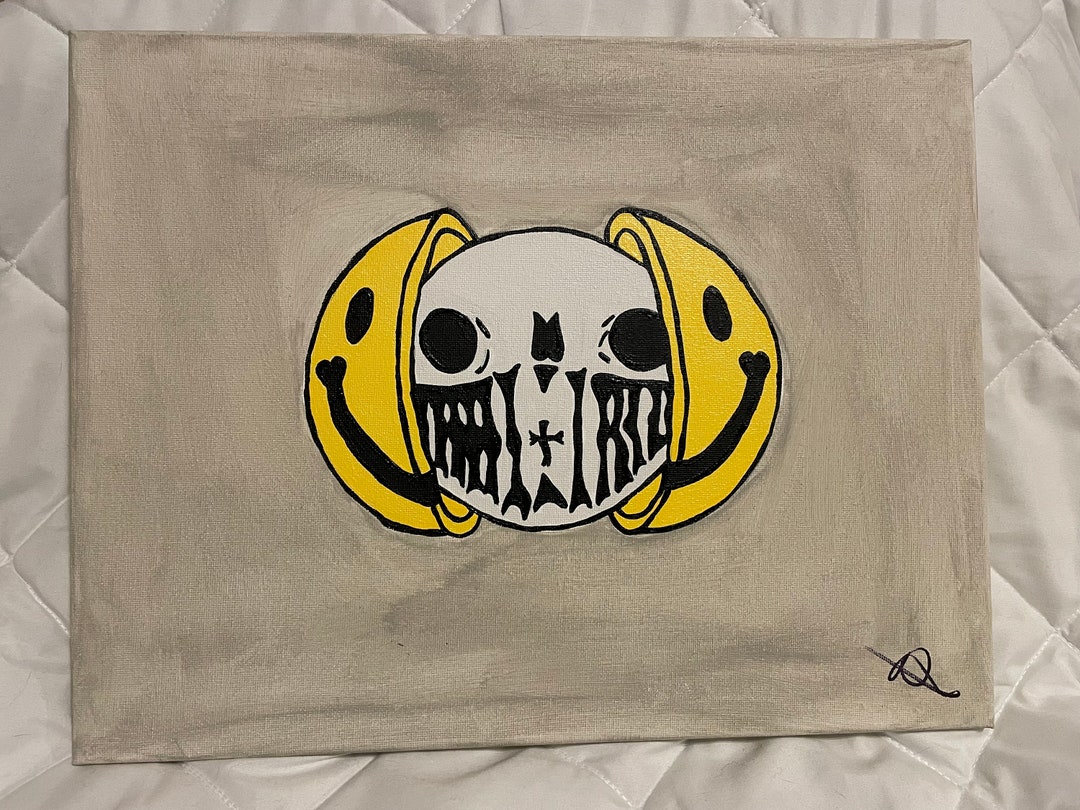 Skeleton Inside the Smiley Face - Etsy