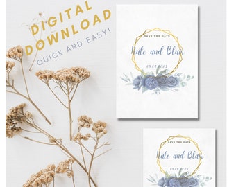 Powder Blue and Gold | Etsy