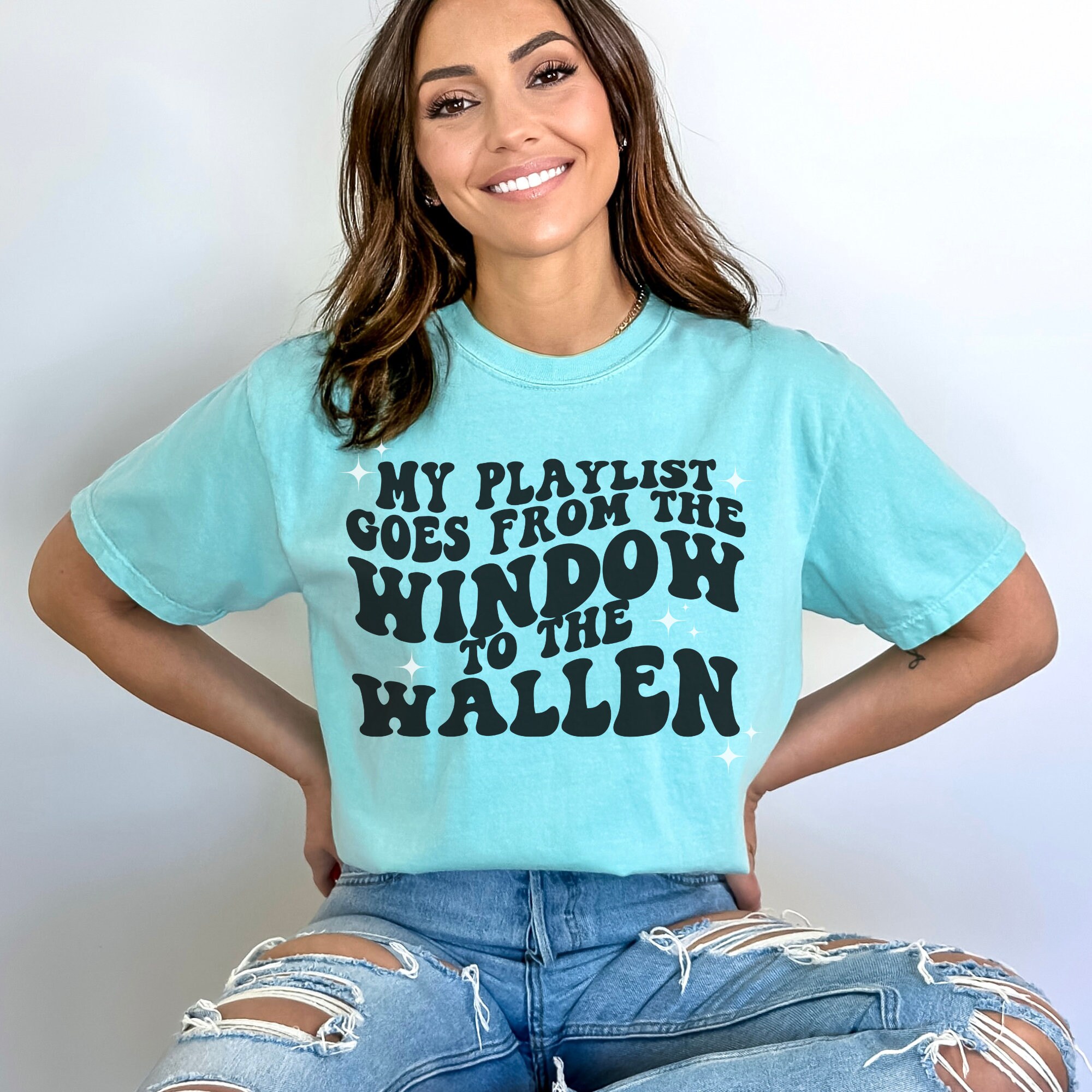 My Playlist Goes From the Window to the Wallen Tee, Funny Music Shirt ...