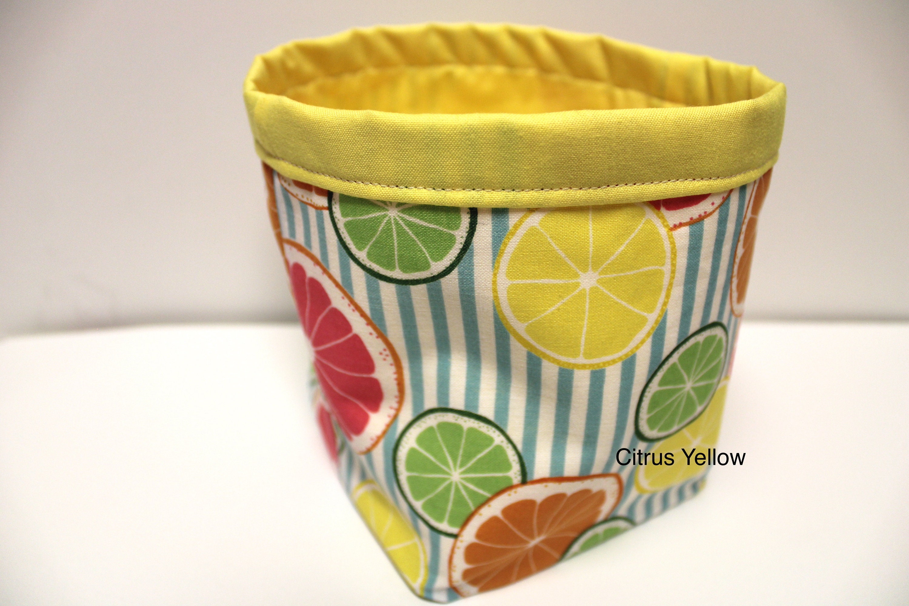 Bright Colored Fruit Fabric Baskets, Storage Container, Home Decor ...