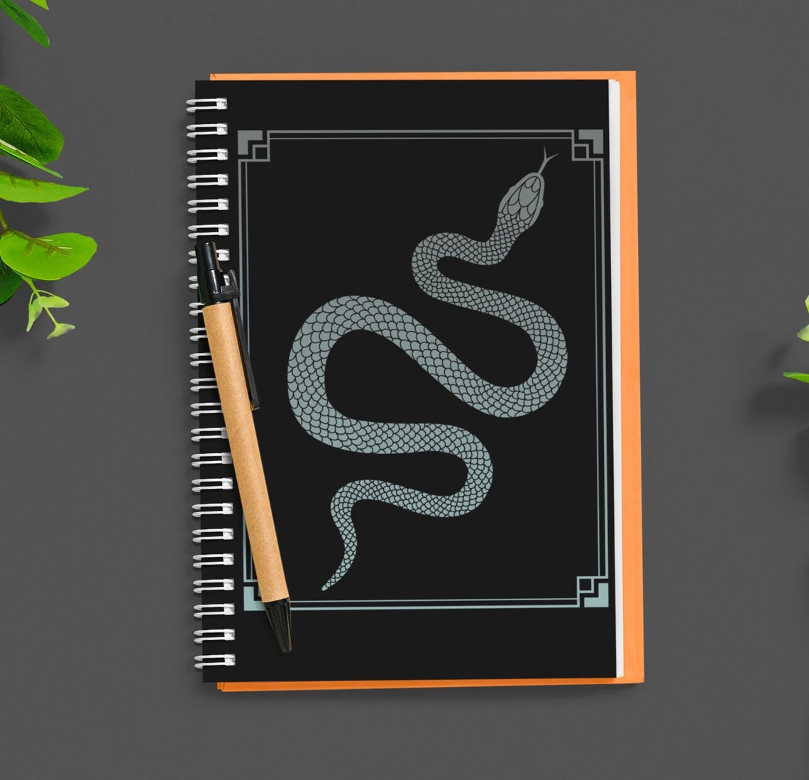 Slithery Scaly Snake Spiral Notebook Ruled Line, Crawling Serpent ...