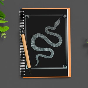 Slithery Scaly Snake Spiral Notebook Ruled Line, Crawling Serpent ...