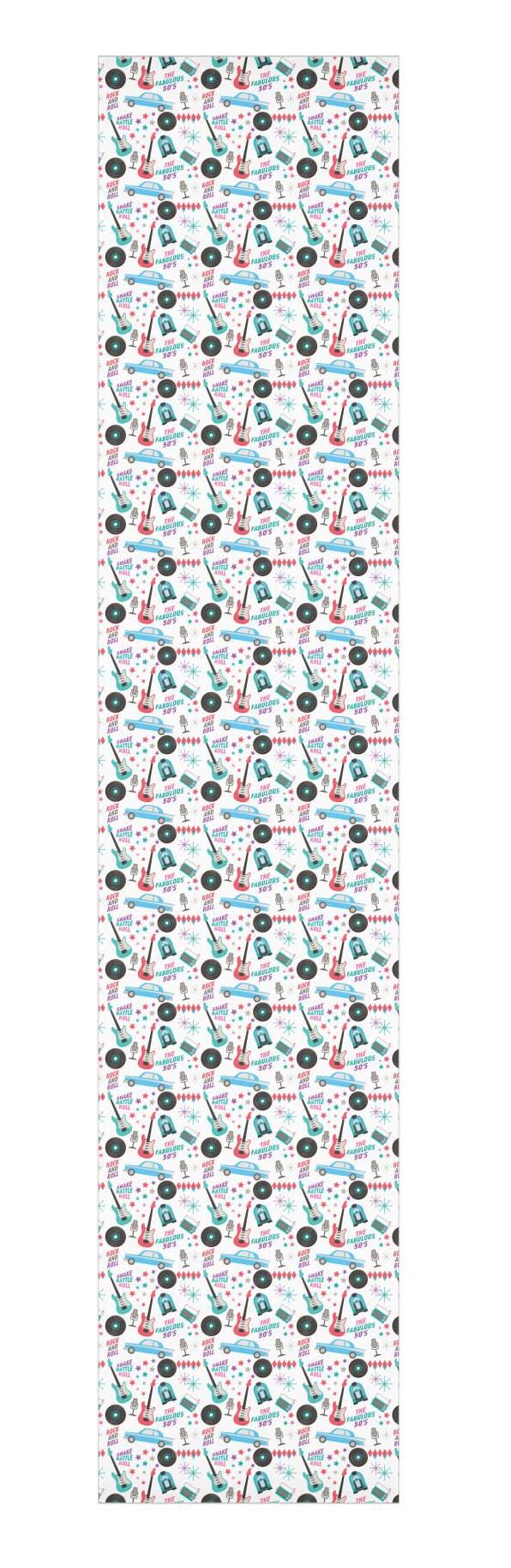 Retro Fifties Gift Wrap Papers | Cool Guitars and Big Cars Gift Wrap ...