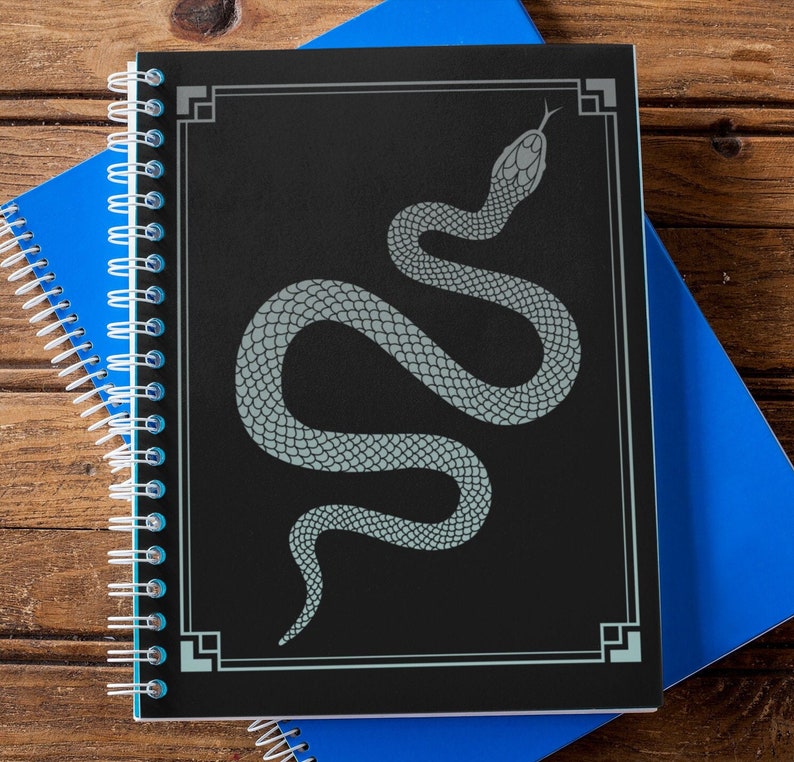 Slithery Scaly Snake Spiral Notebook Ruled Line, Crawling Serpent ...