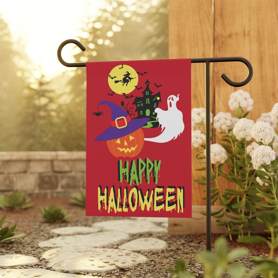 Spooky Halloween Garden & House Banner | Ghoulish Pumpkin/ghost Banner ...
