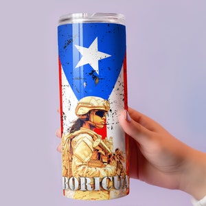 Puerto Rico Tumbler Wrap, 20oz Tumbler Wrap, US Army Tumbler, Puerto ...