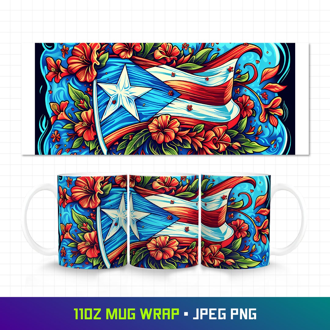 Puerto Rico Mug, Puerto Rico Flag Mug, Puerto Rican Mug, Boricua Mug ...