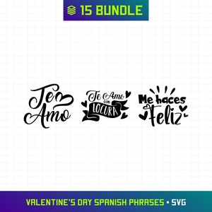 Spanish Valentines Day Svg, Spanish Phrases Svg, Spanish Valentines Day ...