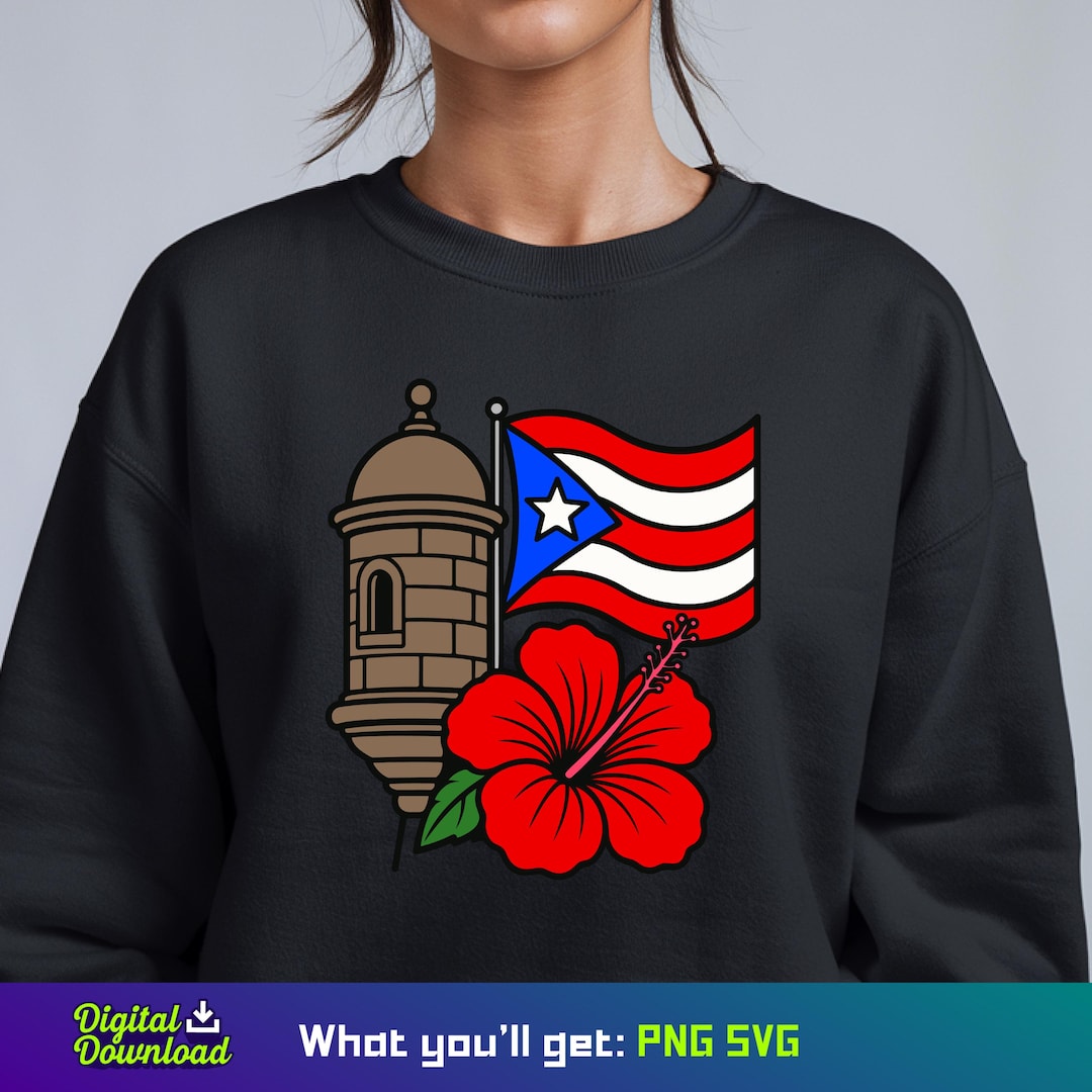 Puerto Rico SVG, Garita Del Morro SVG, Boricua PNG, Puerto Rico Flag Clipart, Digital Download ...