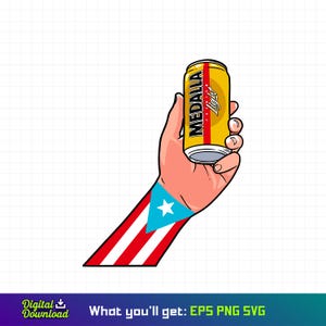 Medalla Light Beer Svg Bundle, Medalla Light Beer Png, Puerto Rican ...