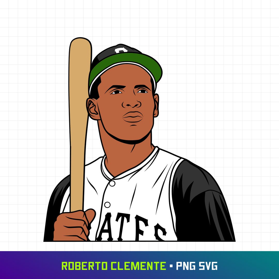 Roberto Clemente Svg, Clemente Svg, Baseball Svg, Puerto Rico Svg ...