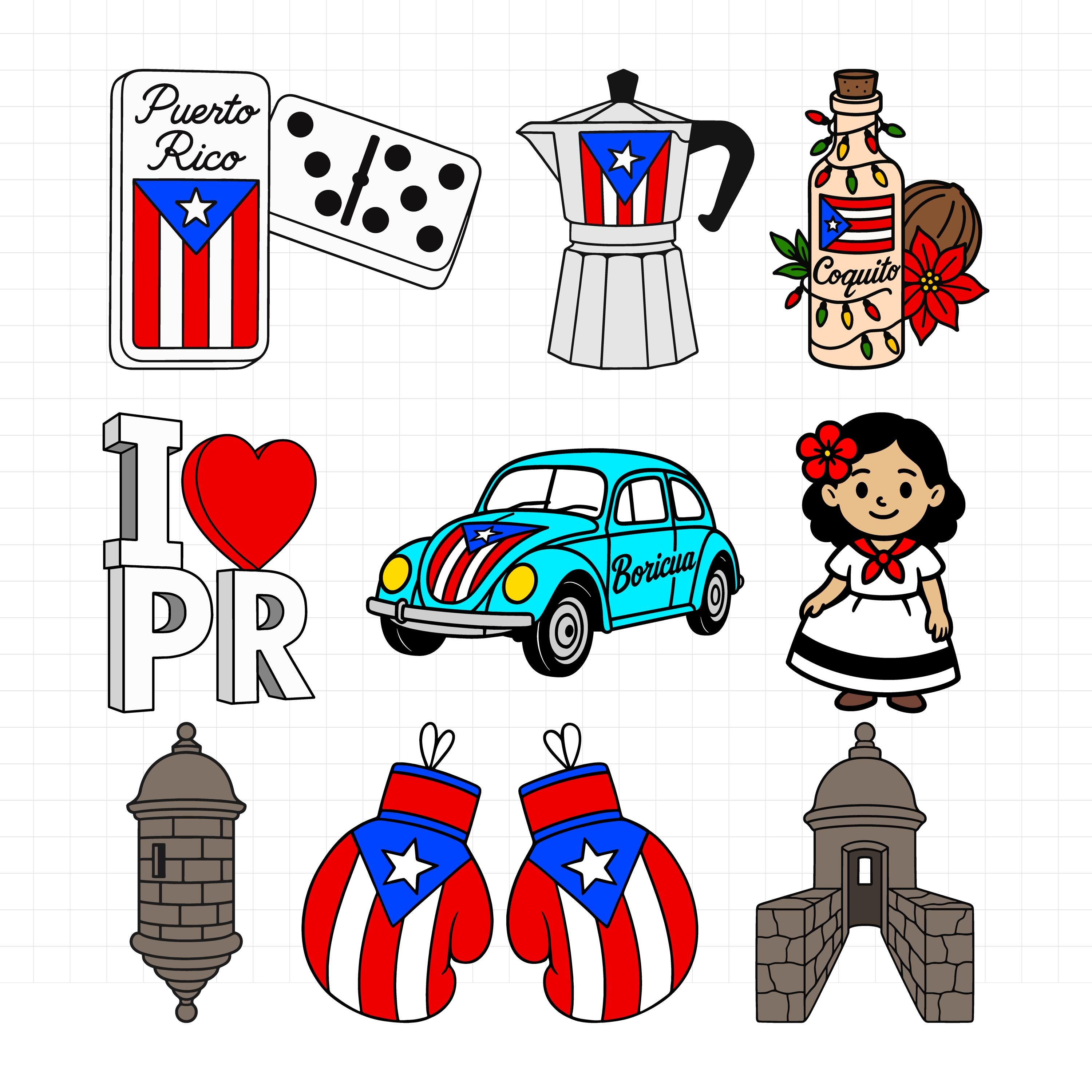 Puerto Rico SVG Bundle | Boricua Cut Files for Cricut & Silhouette ...