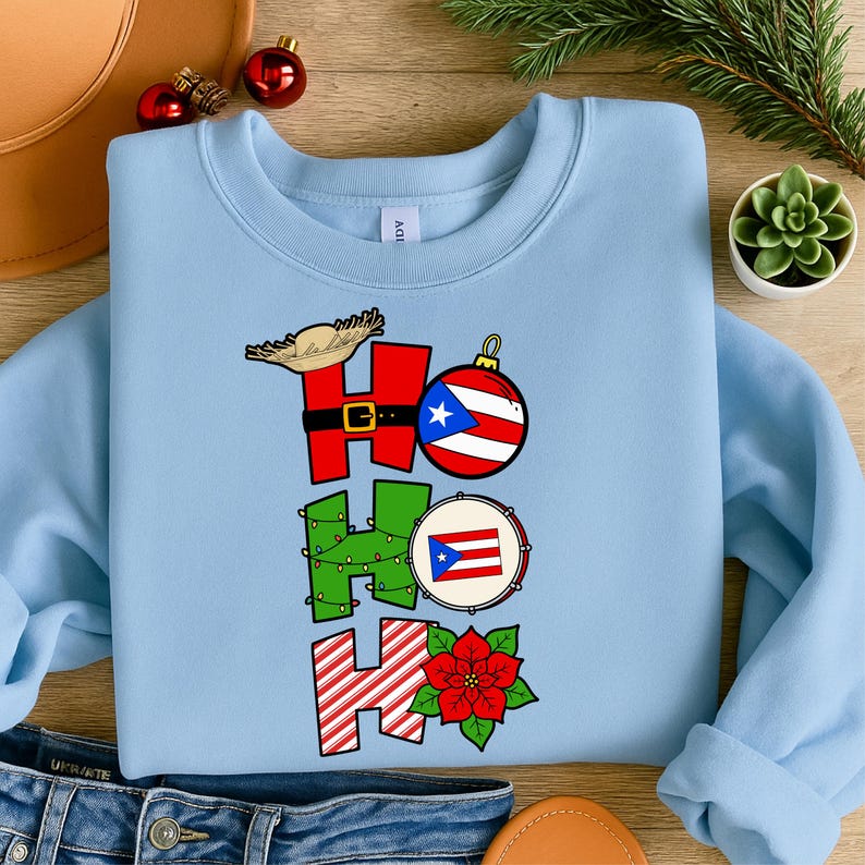 Puerto Rico Christmas Png | HO HO HO Png | Boricua Christmas Design ...