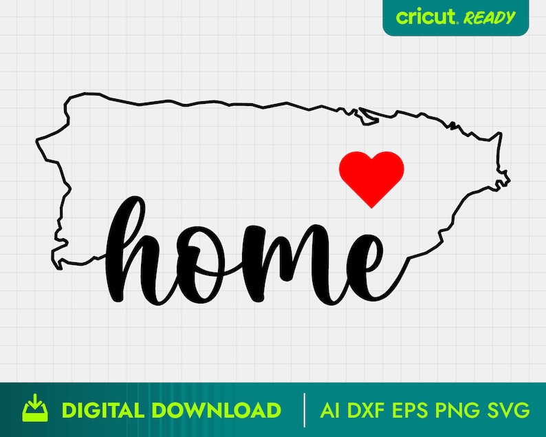 Puerto Rico Svg Puerto Rico Map Puerto Rico Home Puerto - Etsy