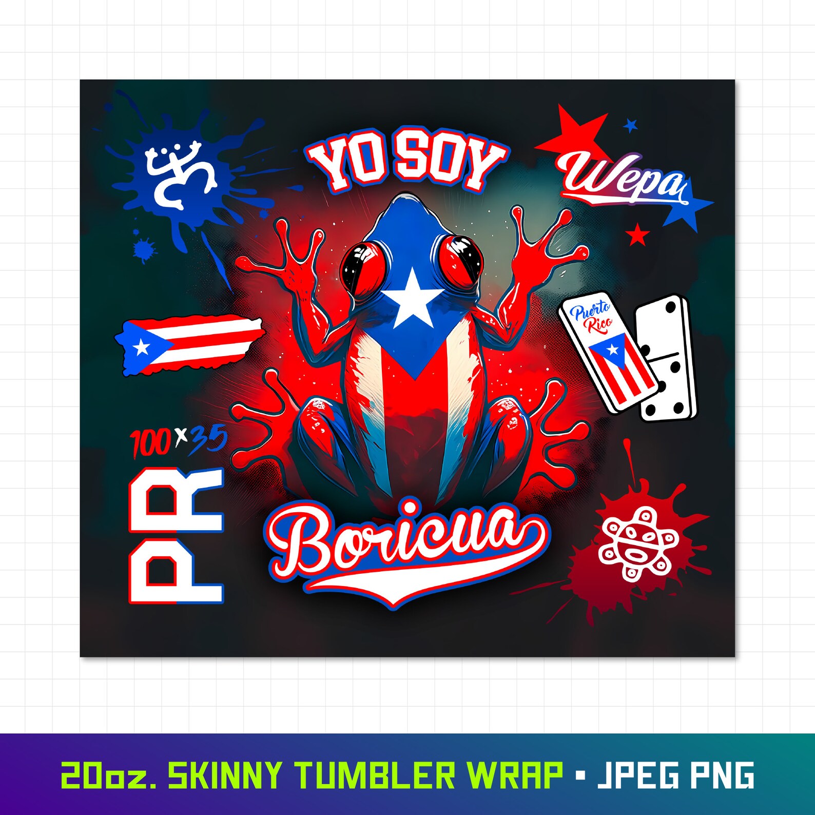 Yo Soy Boricua Tumbler, Puerto Rico Tumbler, 20oz Tumbler Wrap, Puerto ...