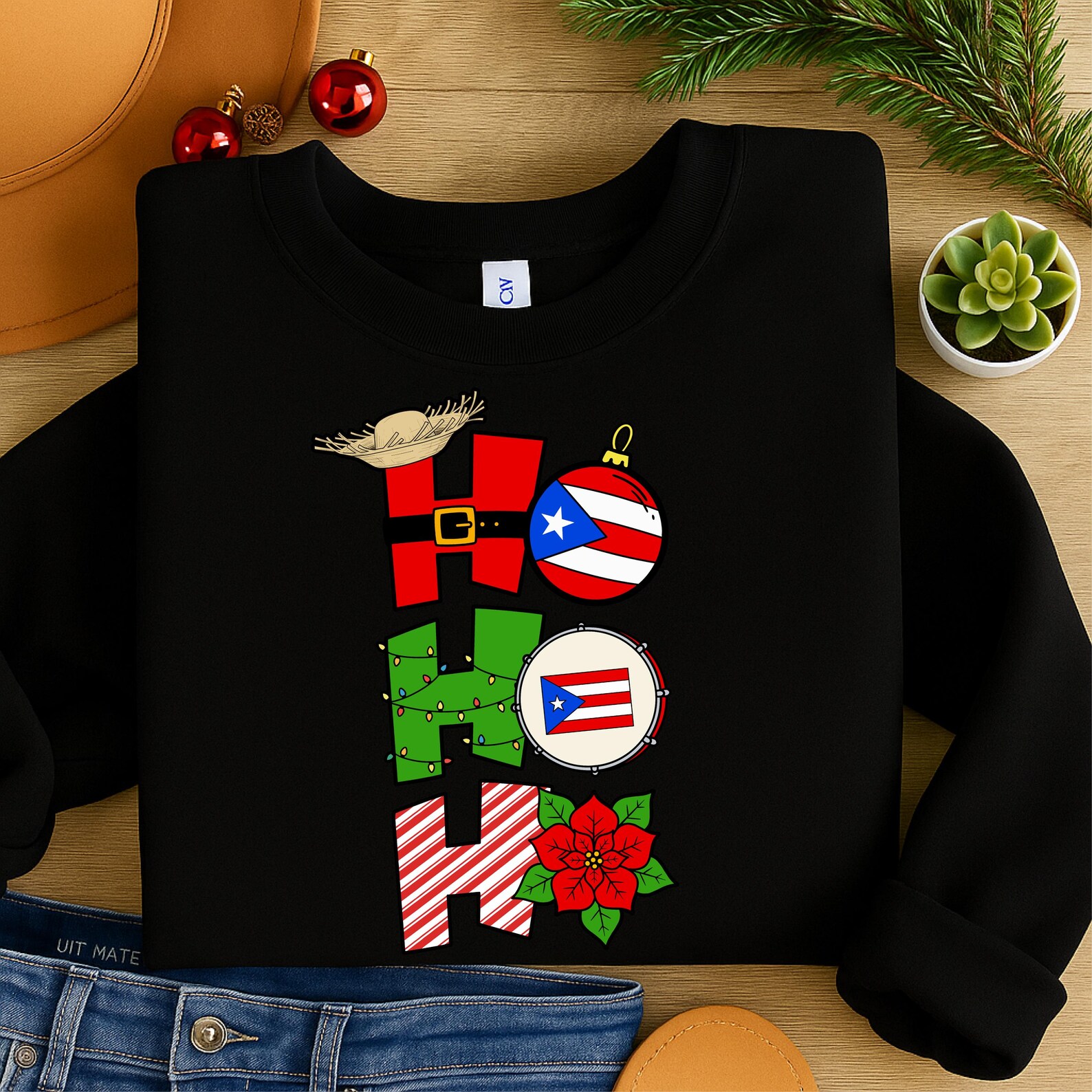 Puerto Rico Christmas Png | HO HO HO Png | Boricua Christmas Design ...