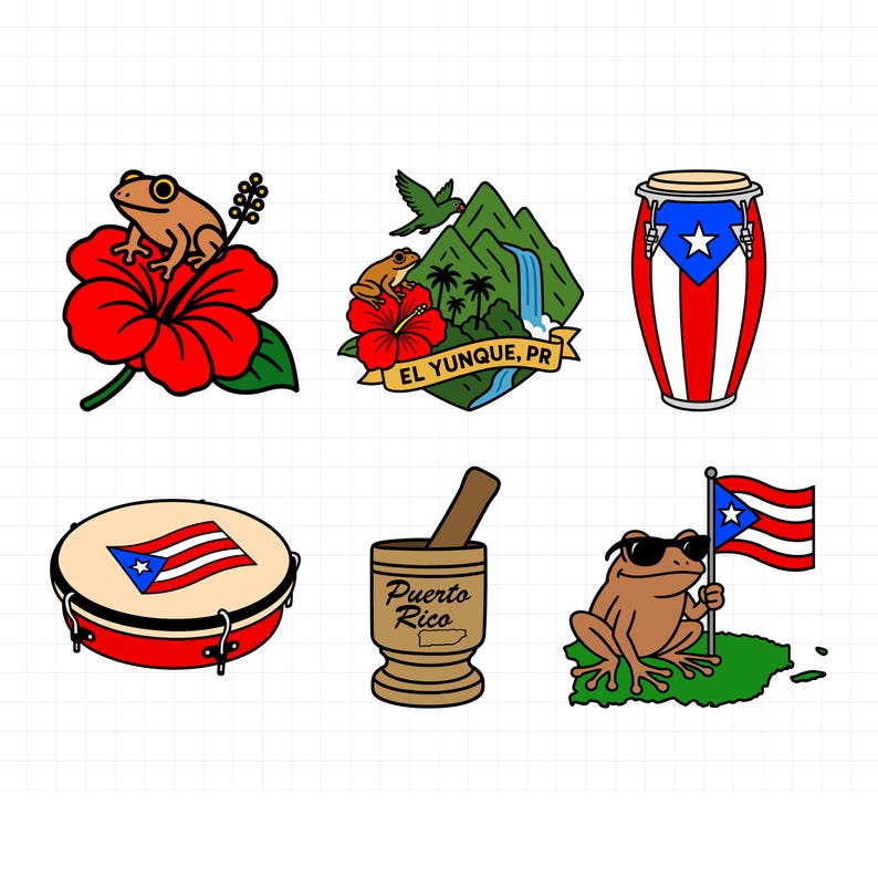 Puerto Rico SVG Bundle | Boricua Cut Files for Cricut & Silhouette ...