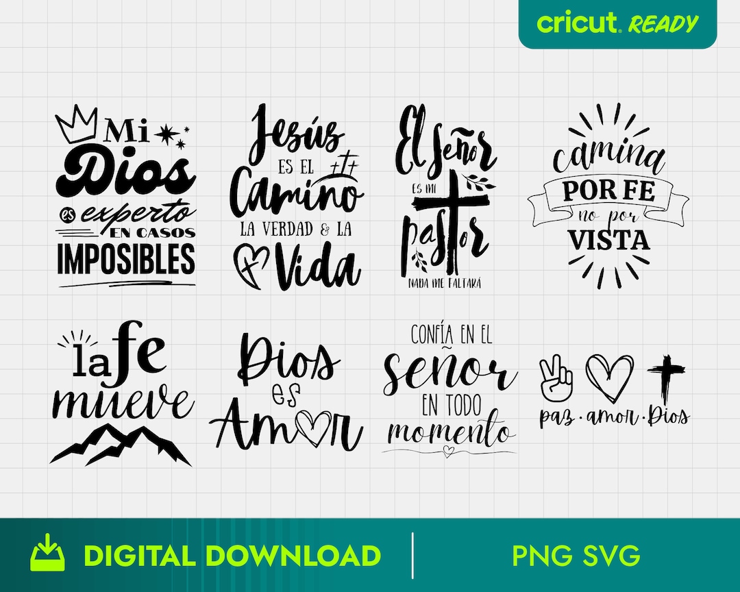 Frases Cristianas SVG Frases Religiosas PNG SVG Bundle - Etsy UK