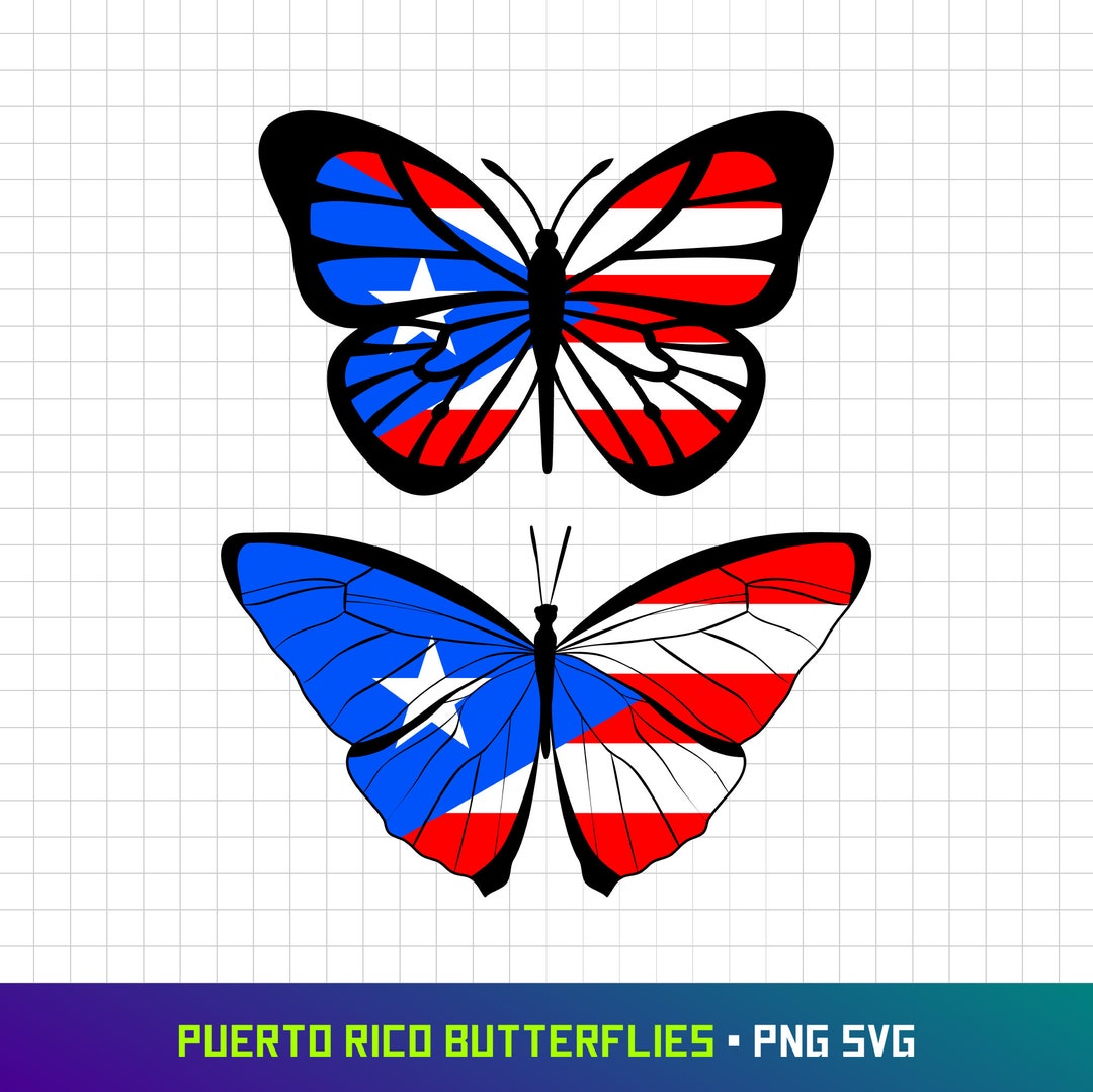 Puerto Rico Butterfly, Puerto Rico Svg, Puerto Rico Png, Puerto Rico ...