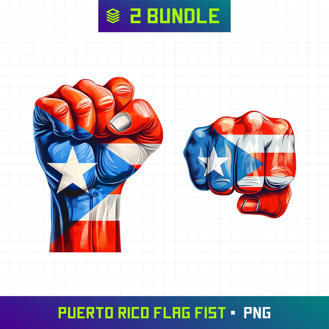 Puerto Rico Fist Clipart, Puerto Rico Bundle, Puerto Rico PNG, Puerto ...