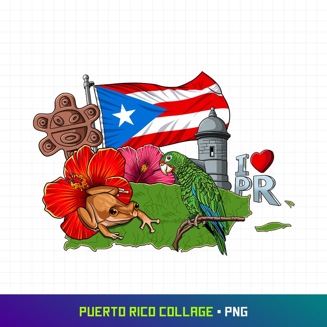 Puerto Rico Collage, Puerto Rico Png, Puerto Rico Clipart, Puerto Rico Design, Boricua Design ...