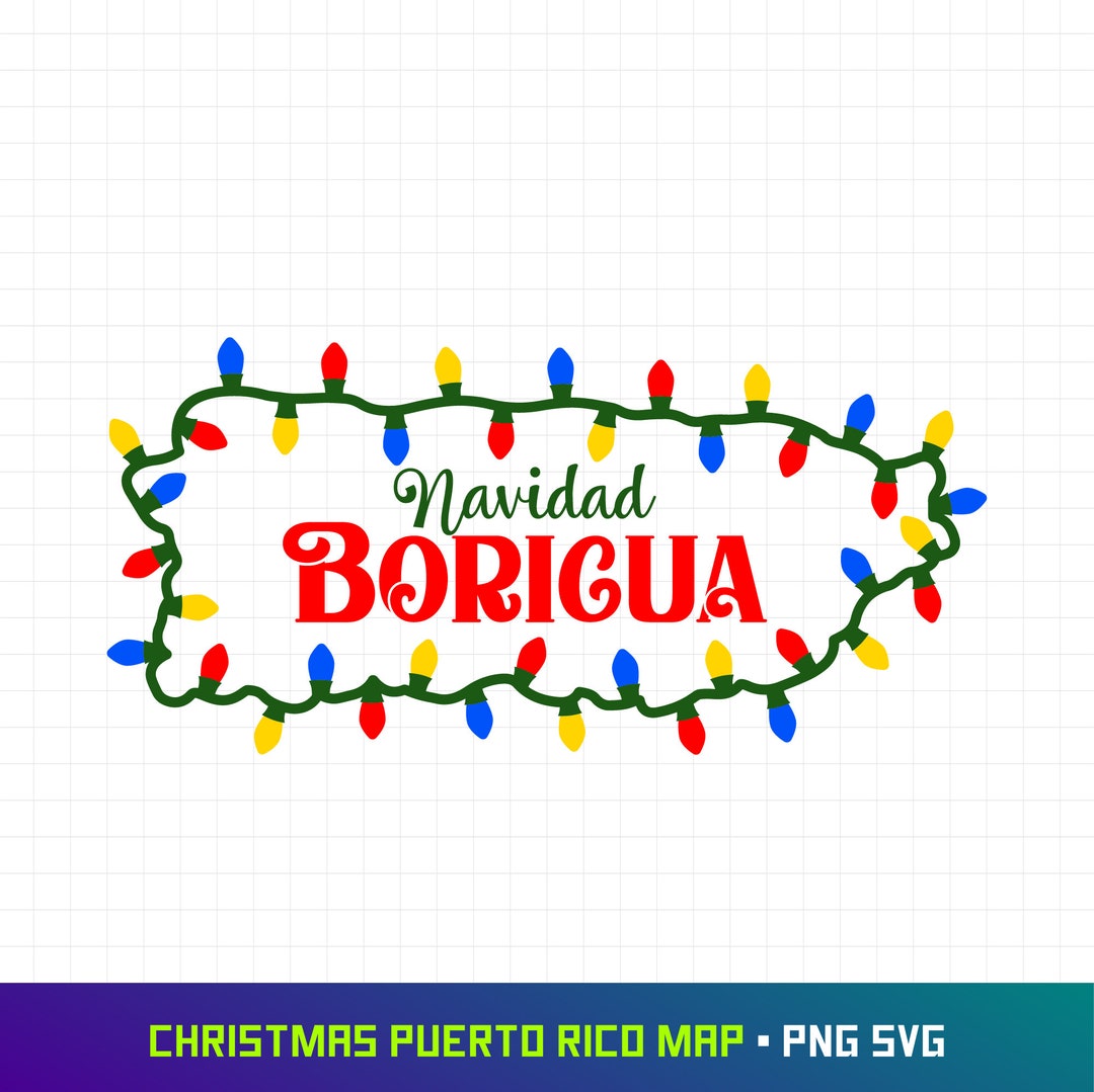 Christmas Puerto Rico Map, Puerto Rico Svg, Christmas Svg, Puerto Rico ...