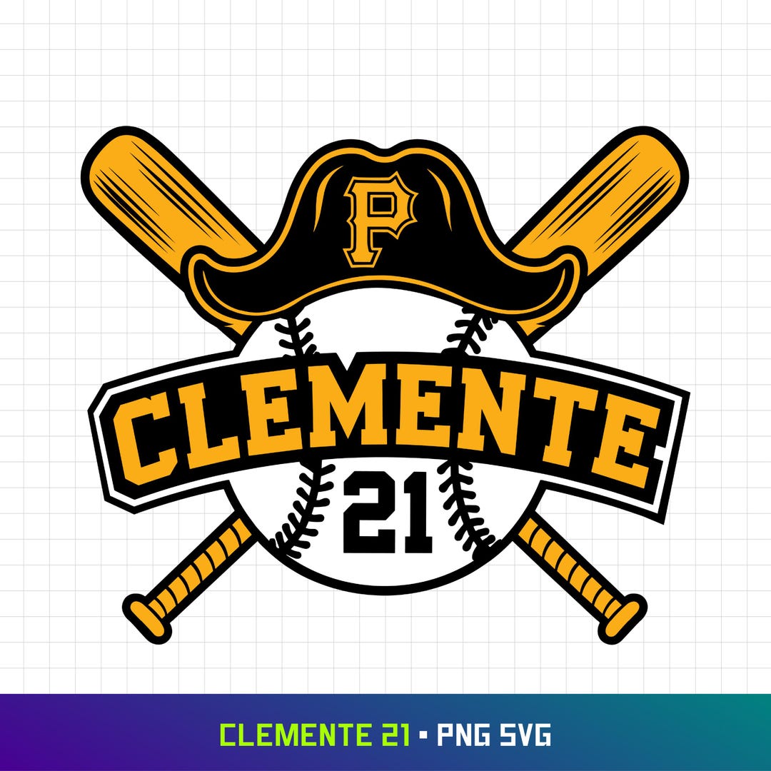 Clemente 21 Svg, Clemente 21 Png, Roberto Clemente Svg, Puerto Rico ...