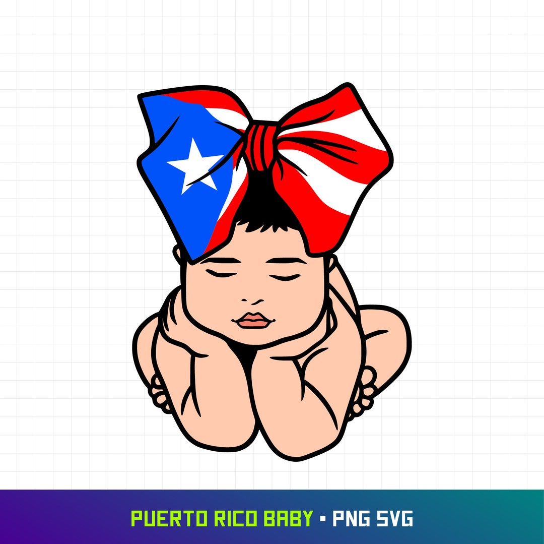 Puerto Rico Baby SVG: Boricua Flag Design, Cut File (PNG, SVG) - Etsy