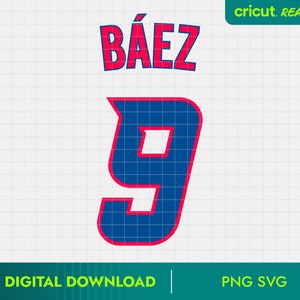 Javi Baez SVG, Javi Baez 9 SVG, Baez 9 Svg, Puerto Rico Baseball Team ...