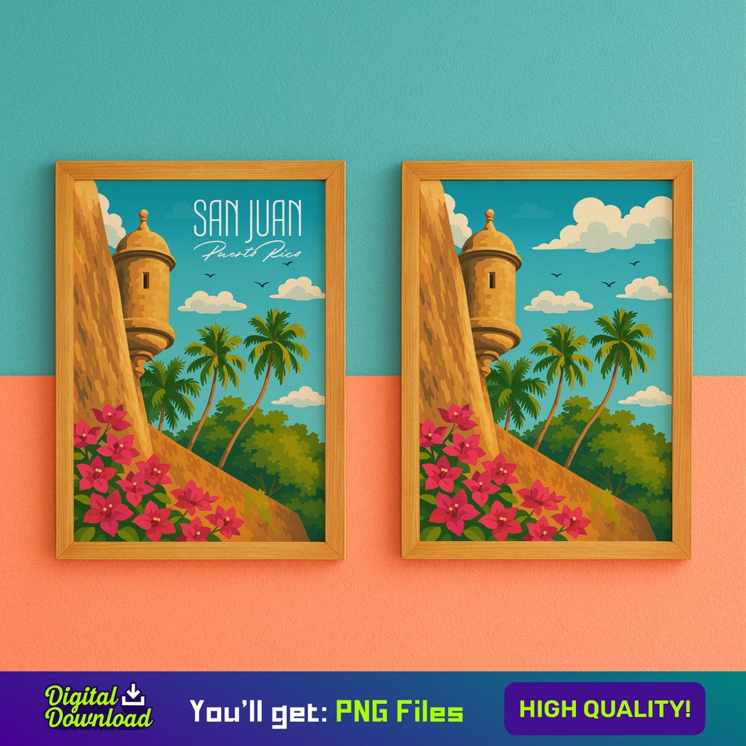 La Garita Del Morro Wall Art | 2:3 Printable Poster of Old San Juan ...