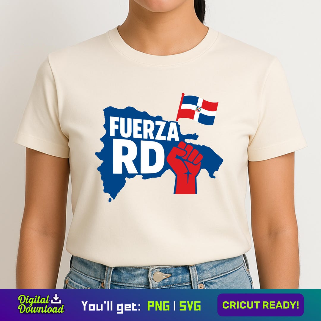 Dominican Republic SVG PNG – Dominican Map With Flag & Fist – Fuerza RD ...