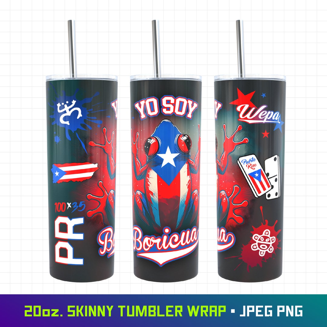Yo Soy Boricua Tumbler, Puerto Rico Tumbler, 20oz Tumbler Wrap, Puerto ...