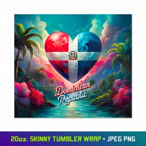 Dominican Republic Tumbler, Dominican Tumbler, 20oz Tumbler Wrap, DR ...