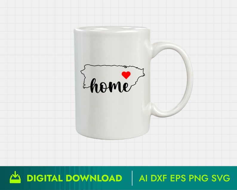 Puerto Rico Svg Puerto Rico Map Puerto Rico Home Puerto - Etsy