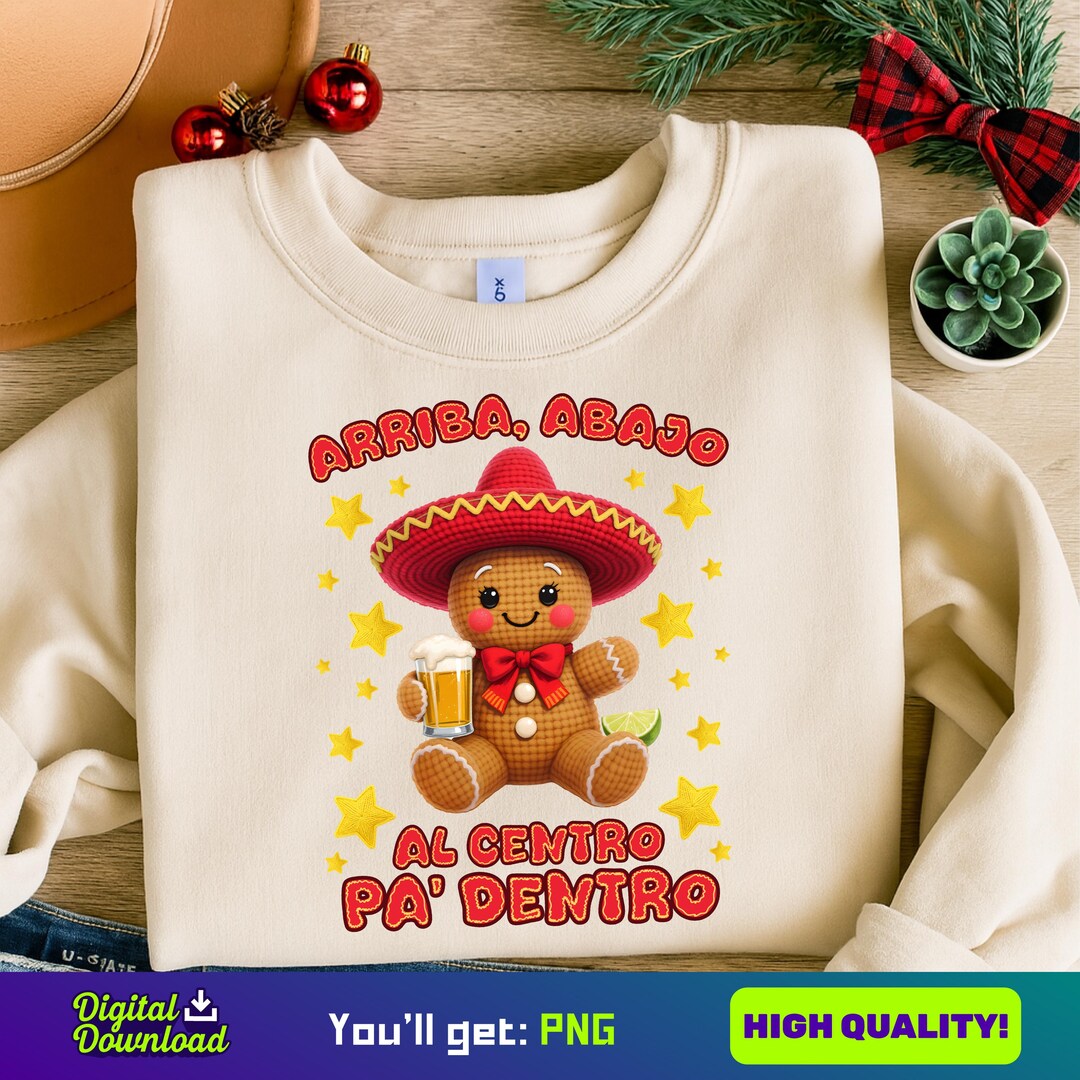 Mexican Gingerbread Man PNG | Mexican Christmas Png | Feliz Navidad ...