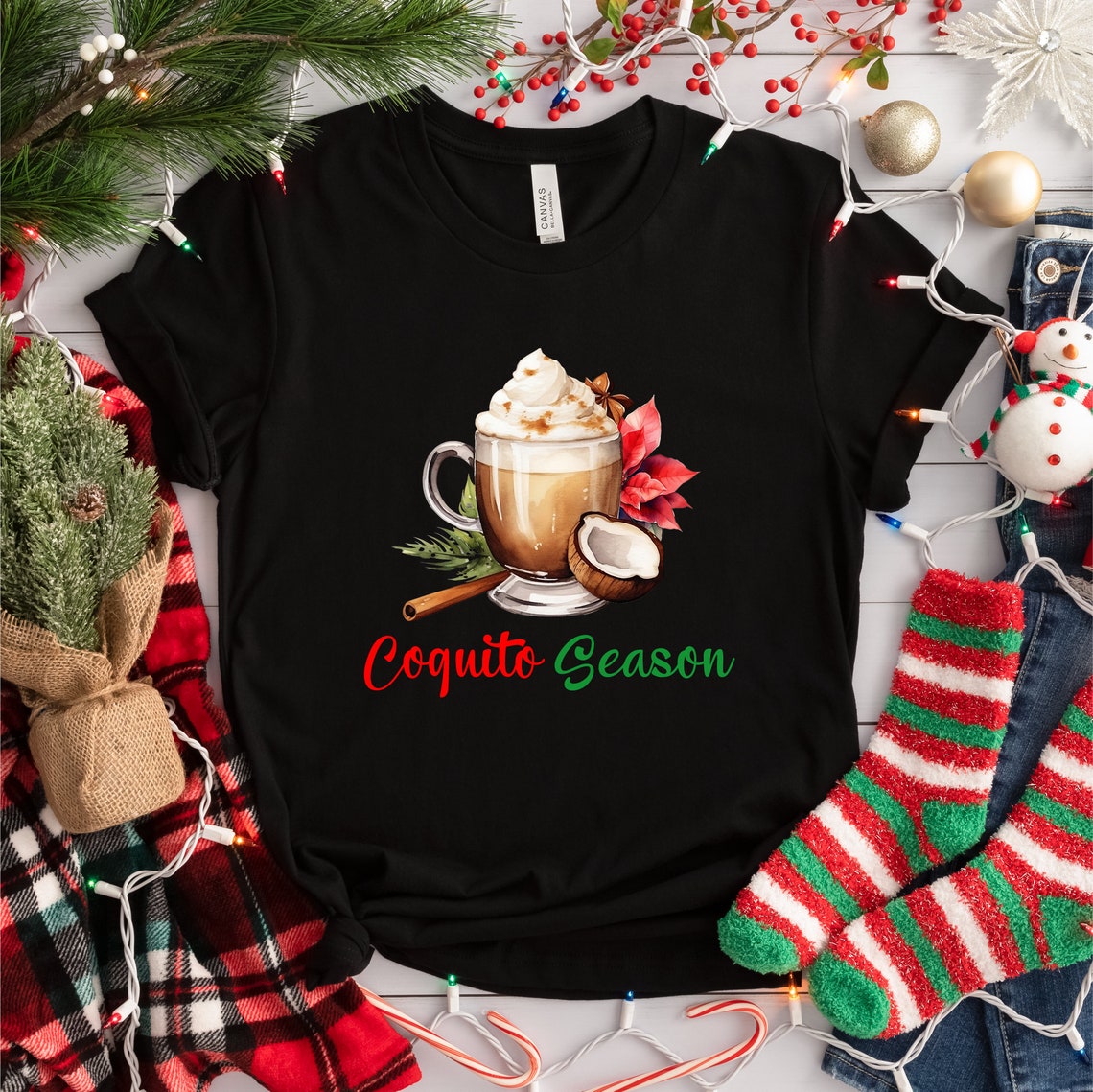 Coquito Watercolor Clipart, Puerto Rico Clipart Bundle, Christmas ...