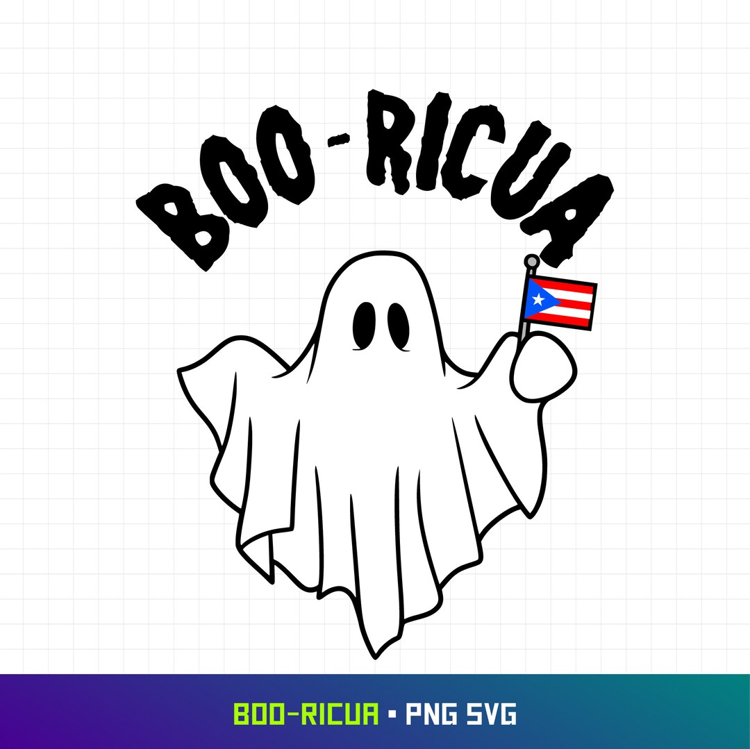 Boo-ricua, Ghost Svg, Puerto Rico Svg, Halloween Svg, Puerto Rico ...
