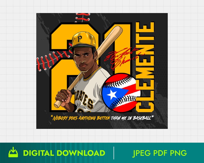 Puerto Rico Tumbler Wrap Roberto Clemente Tumbler 20 Oz - Etsy