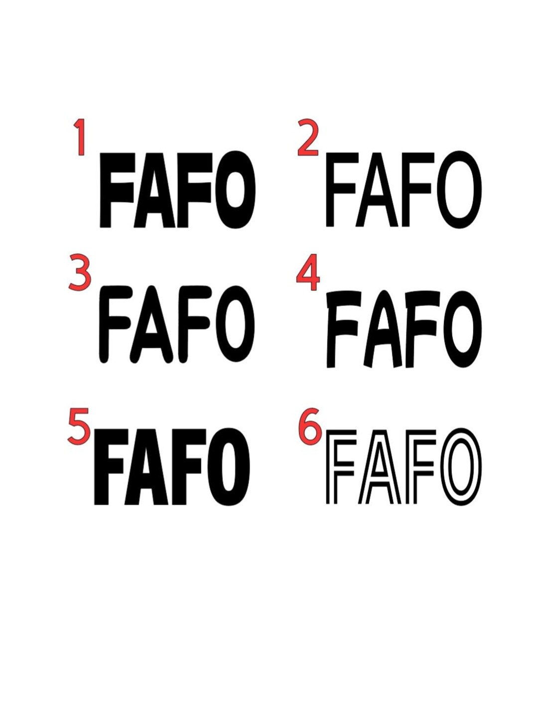 FAFO Decal *pick Your Font* - Etsy