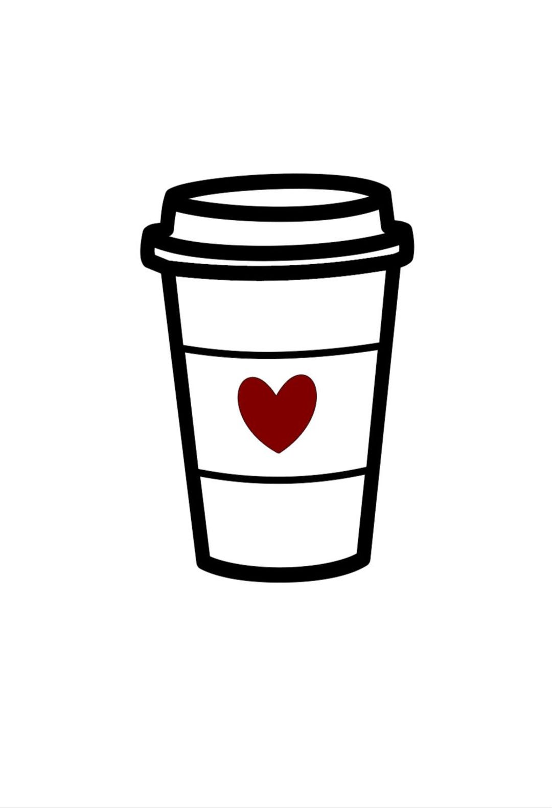 Coffee Cup Vinyl Decal - Etsy