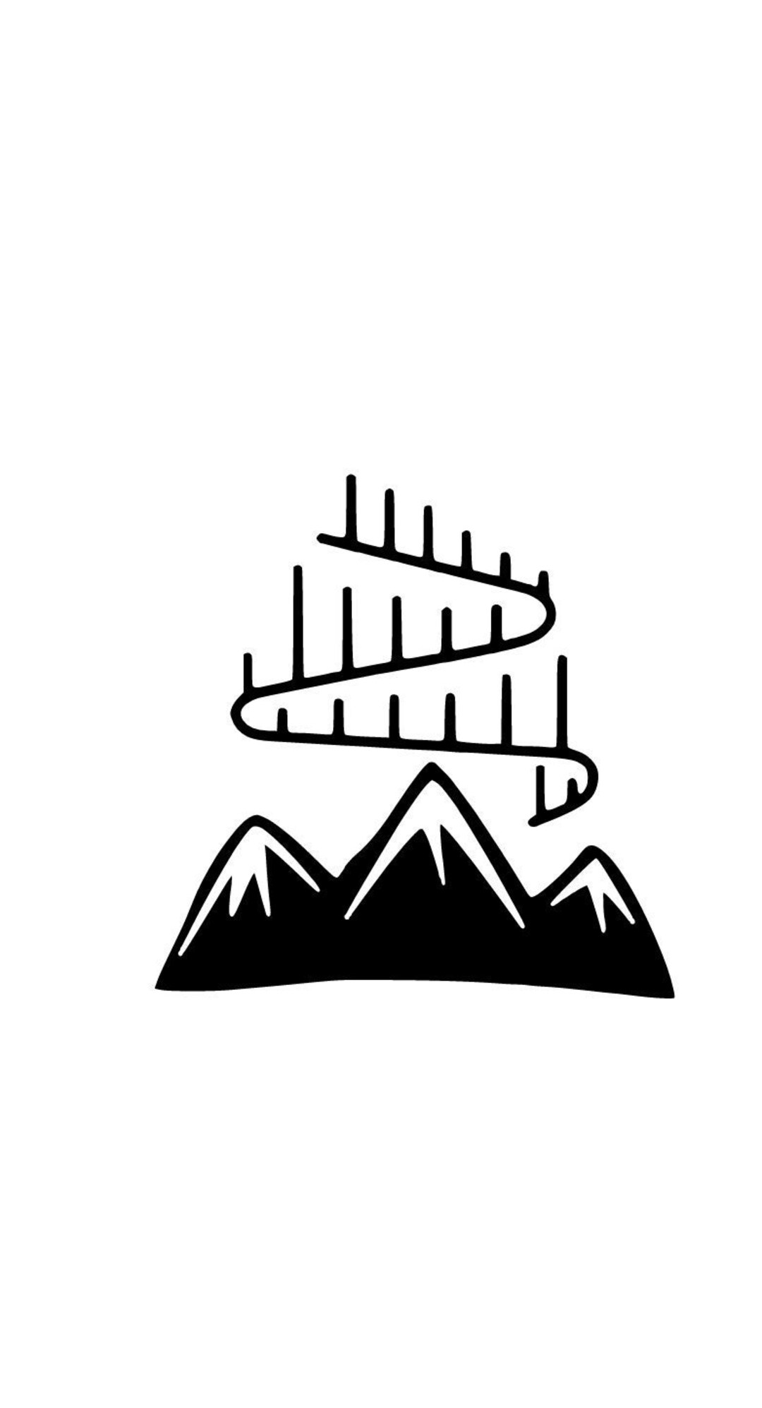 Northern Lights Mountain SVG - Etsy