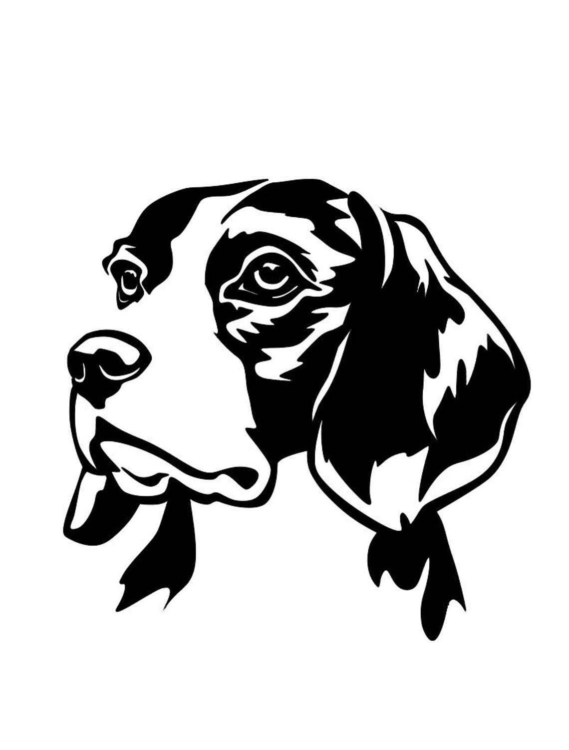 Beagle Head Dog Vinyl Decal Sticker - Etsy