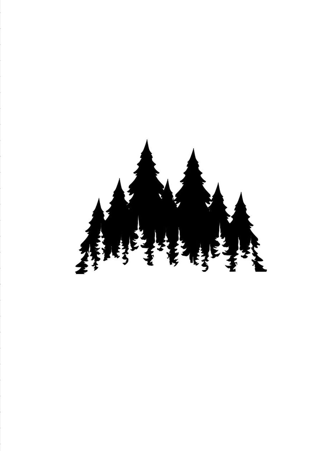 Pine Tree Forest Vinyl Decal - Etsy