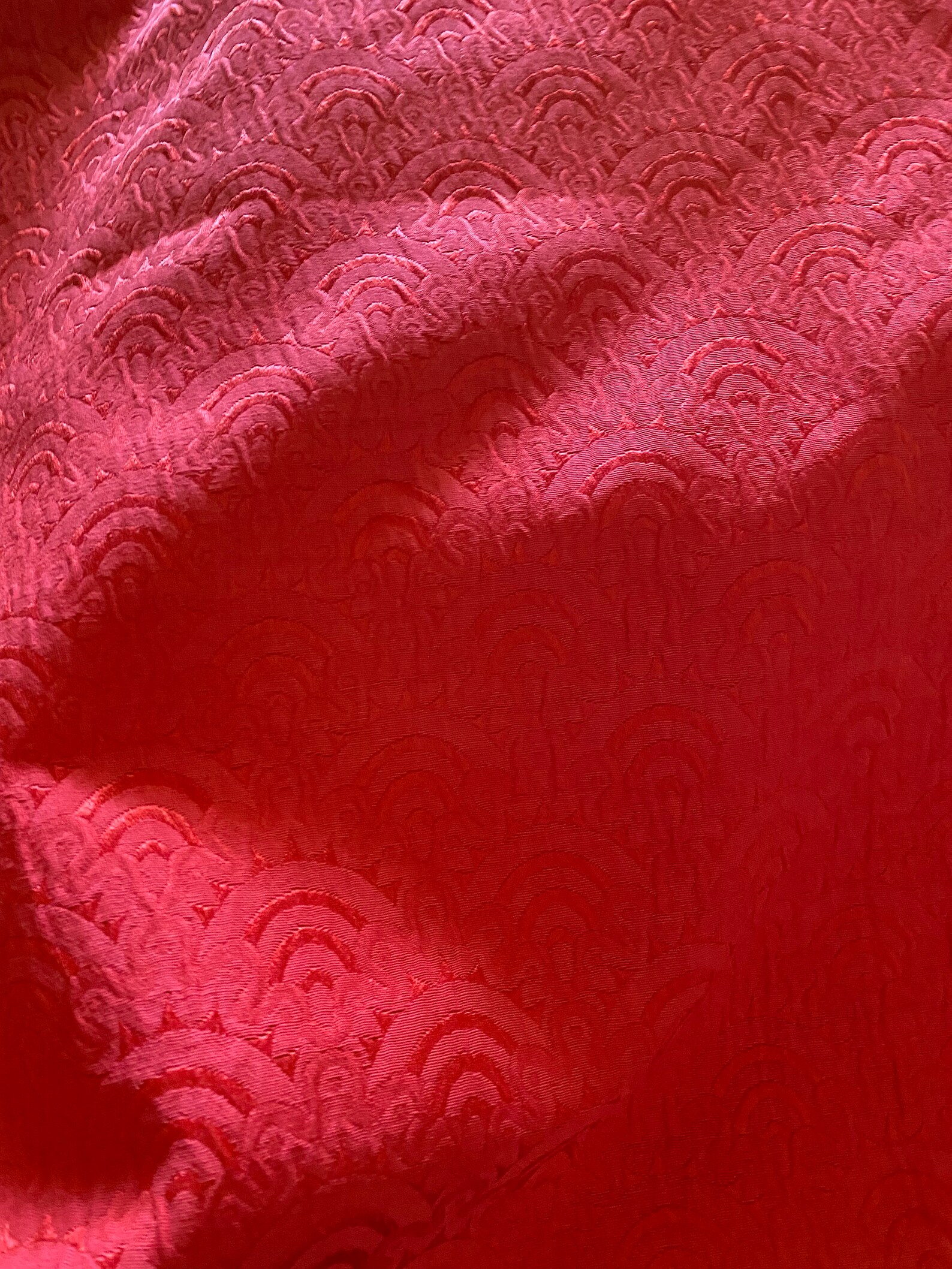 Scarlet Jacquard Fabric Italian Fabric by Yard Price is for - Etsy