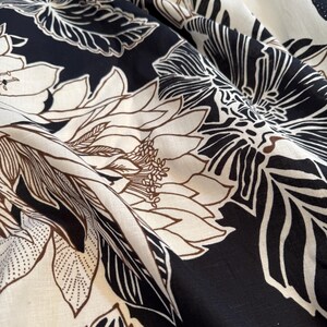 Exclusive Floral Linen Fabric, Premium Quality, Luxury Italian Fabrics ...