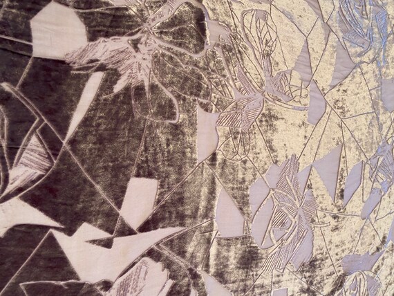 2.7 Yards of Silk Devore Velvet Fabric Italian Fabric. - Etsy