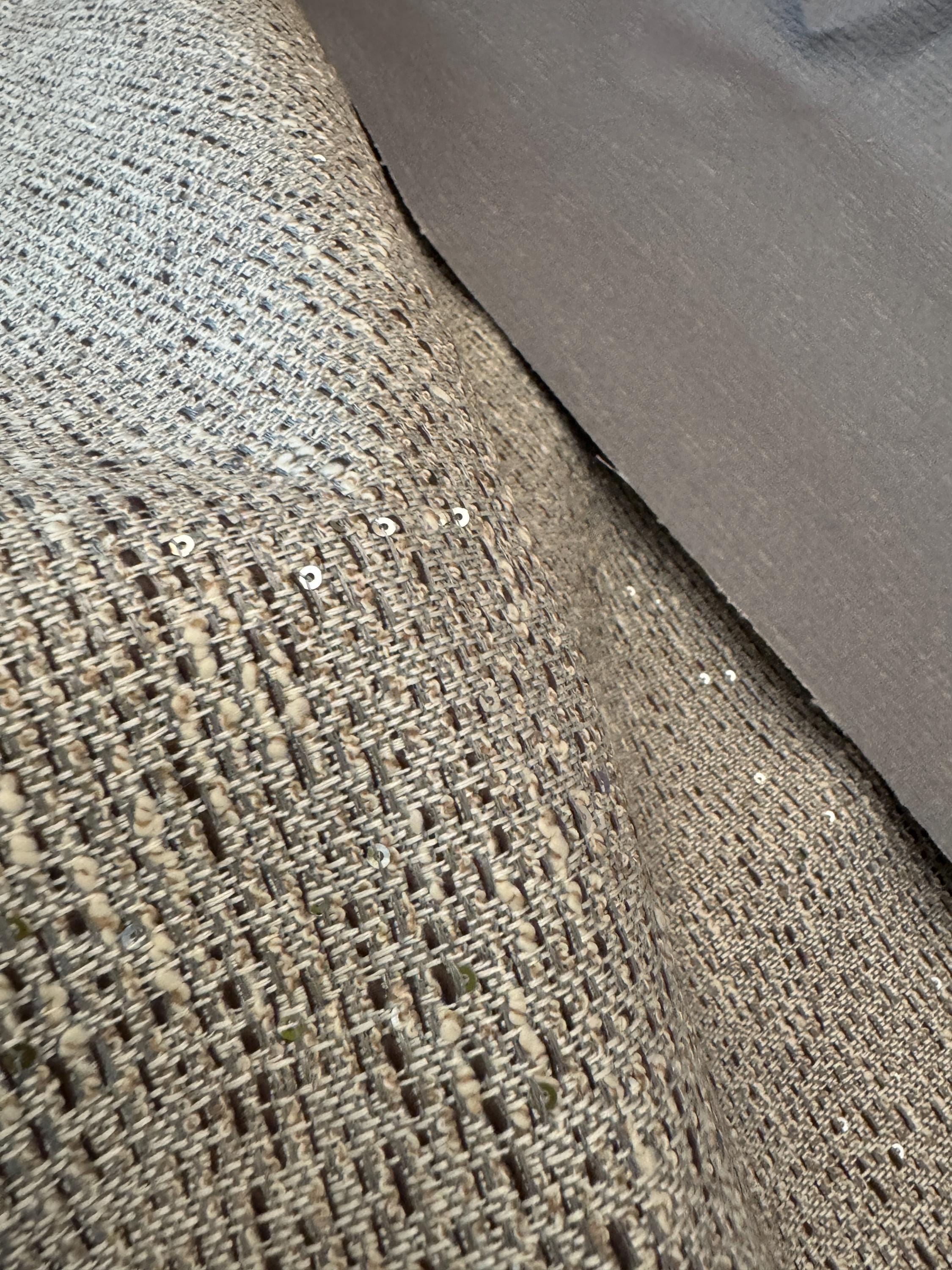 Designer Tweed Fabric With Underlining Fuseline, Luxury Italian Fabric ...
